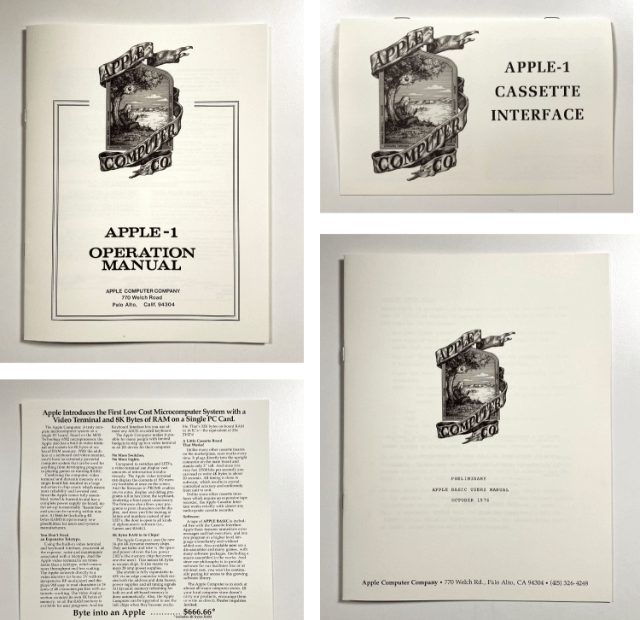 Buy Apple-1 Manuals (Complete Set) for APPLEI | retroplace